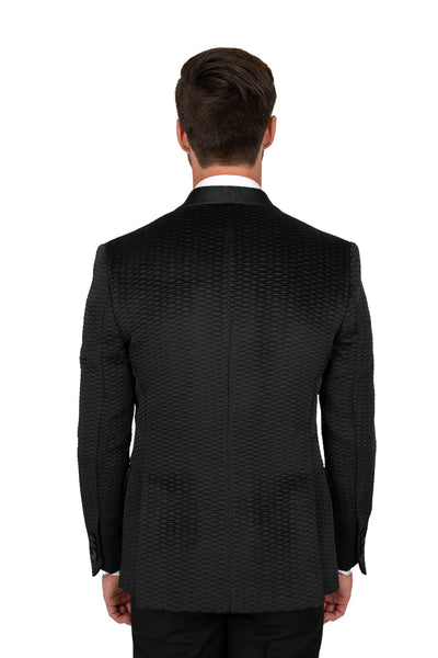 Cosiani Black Swirl Shawl Lapel Formal Jacket