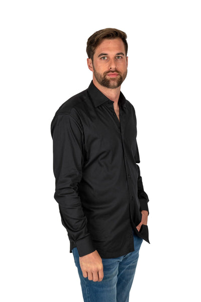Black Stretch Dress Shirt – Cosiani