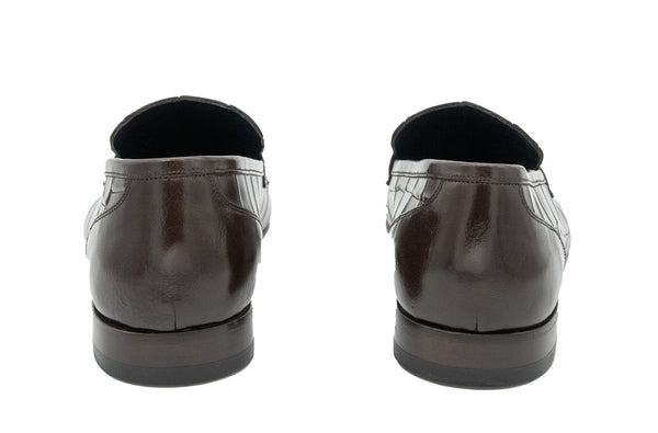 Cosiani Dark Brown Textured Slip On