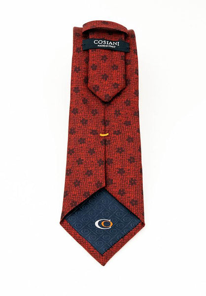 Burgundy Floral Silk Tie – Cosiani